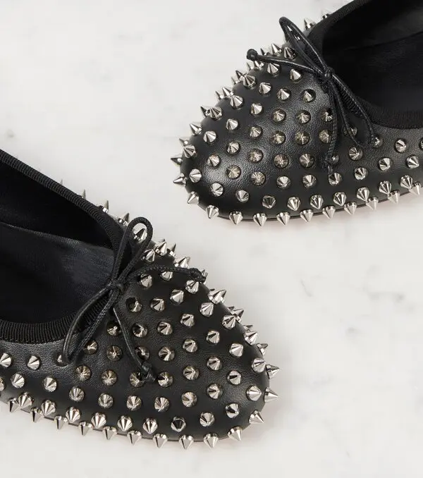 CHRISTIAN LOUBOUTIN Spiked Leather Ballet Flats