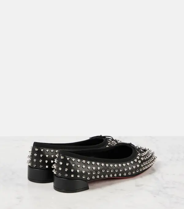 CHRISTIAN LOUBOUTIN Spiked Leather Ballet Flats