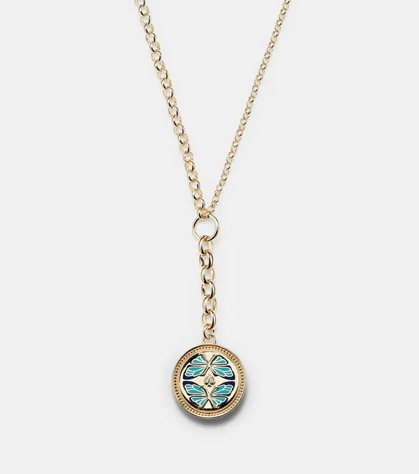 FOUNDRAE 18kt Yellow Pendant Necklace With Diamonds