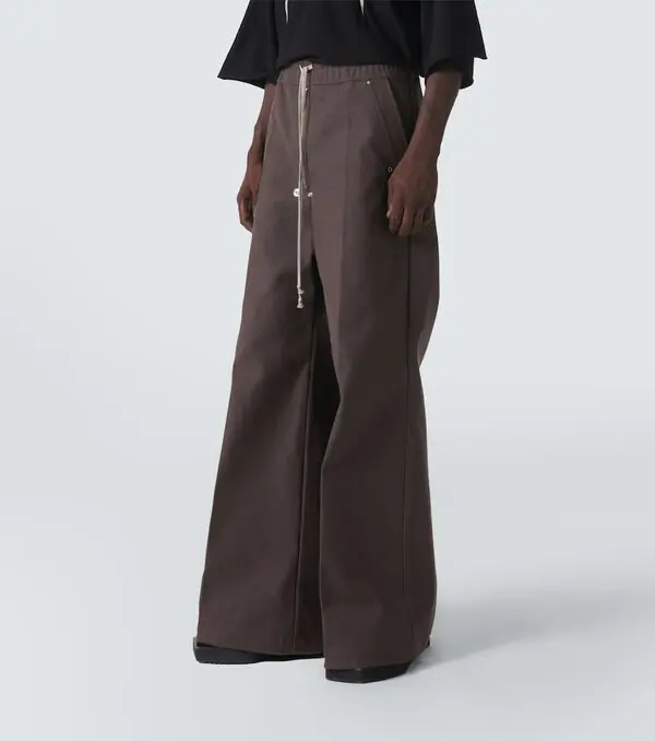 Rick Owens Bela Cotton Wide-leg Trousers - Grey