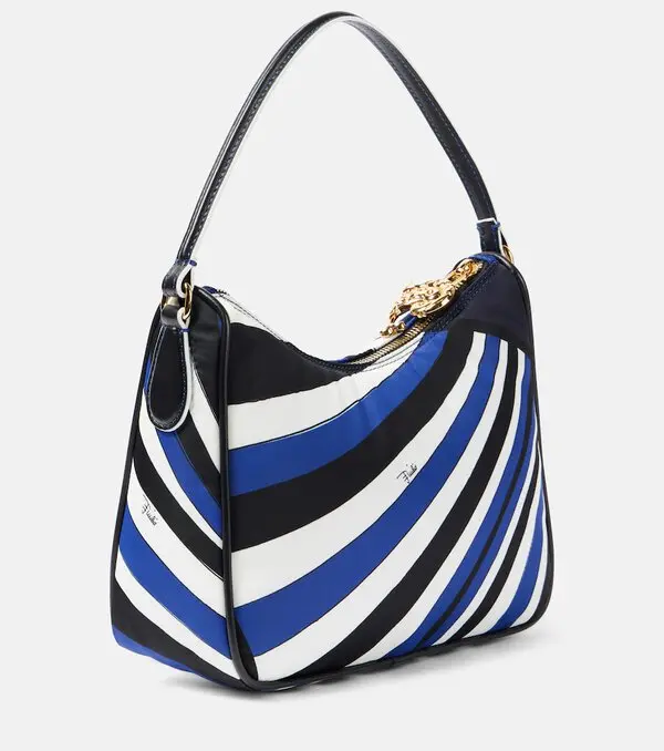 Emilio Pucci Yummy Iride Canvas Shoulder Bag - Blue