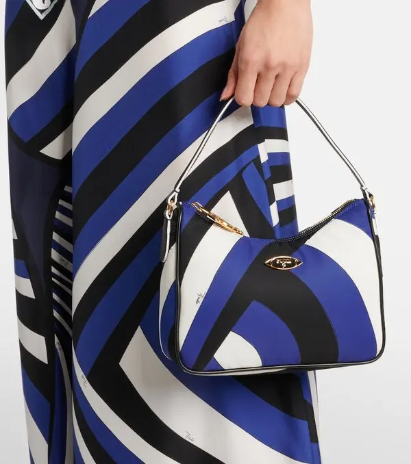 Emilio Pucci Yummy Iride Canvas Shoulder Bag - Blue