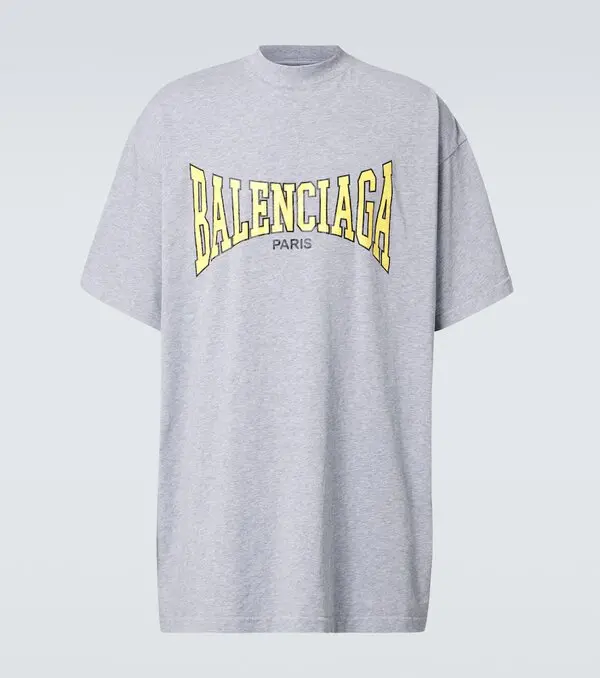 Balenciaga Oversized Cotton Jersey T-shirt - Grey