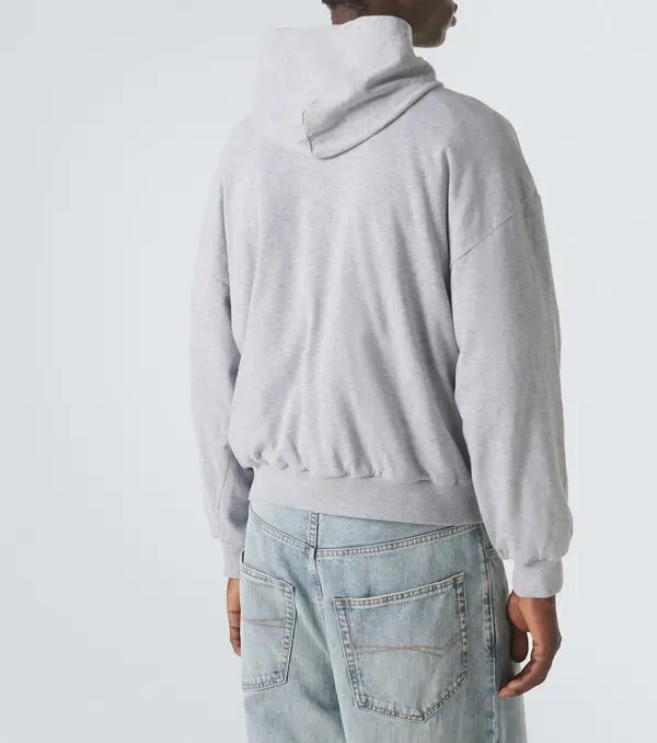 Balenciaga Cotton Jersey Hoodie - Grey