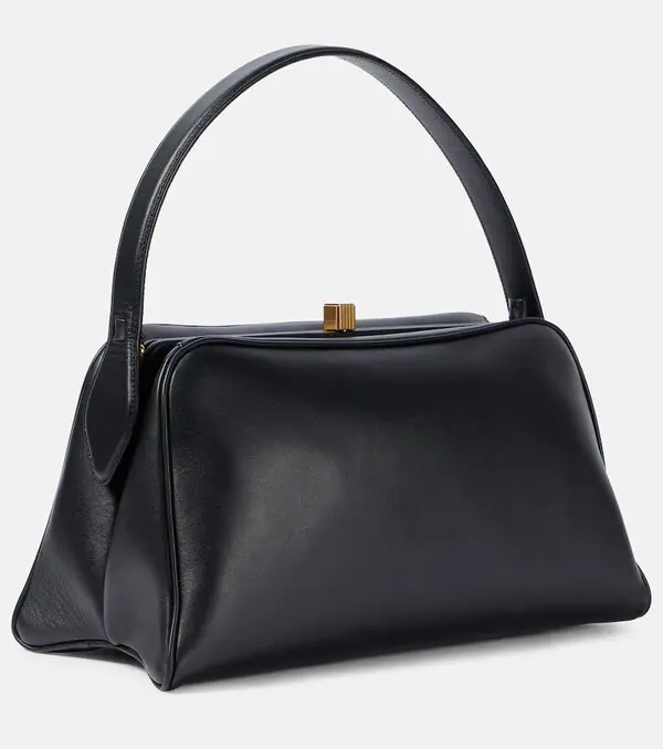 Khaite Cate Leather Shoulder Bag - Black