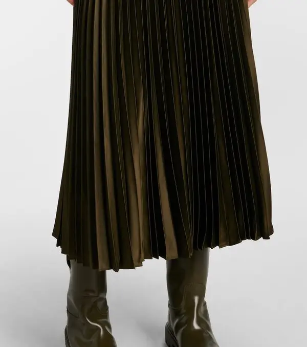 Polo Ralph Lauren Knitted Plissé Midi Dress