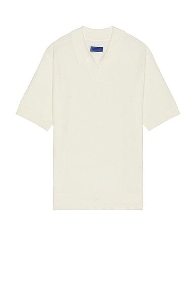 Saturdays Nyc Alex Merino Wool Open Placket Polo