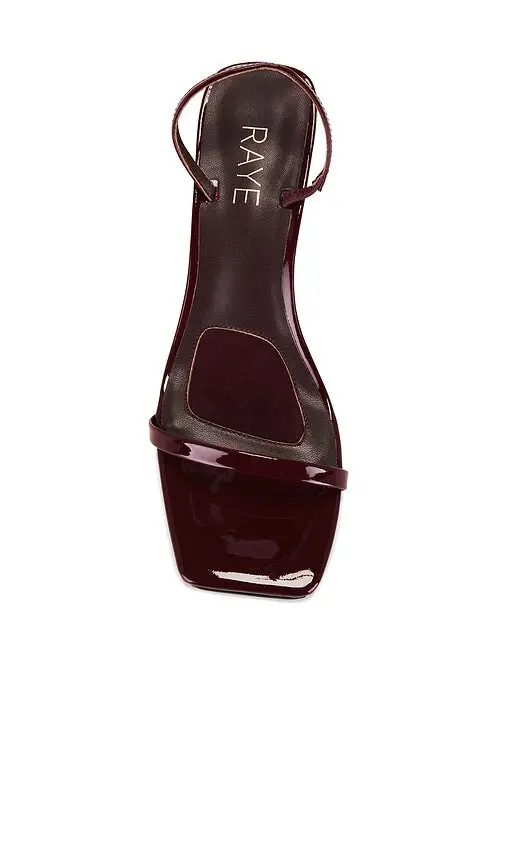 Raye Linz Patent Leather Heeled Sandals - Burgundy