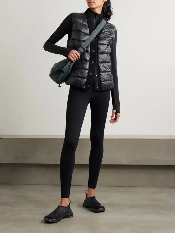 Varley Colwyn Combo Quilted Shell Vest With Ribbed-knit Trims