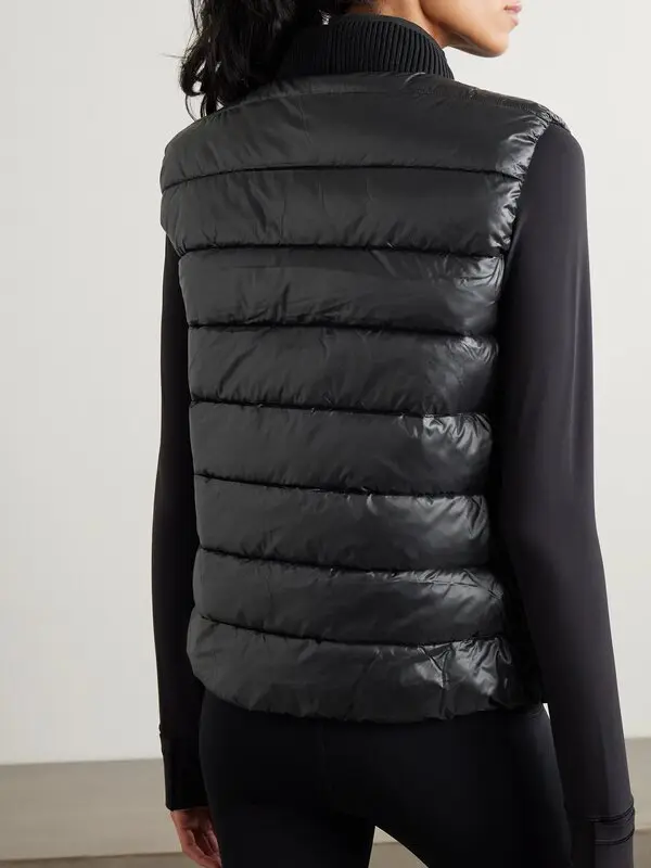 Varley Colwyn Combo Quilted Shell Vest With Ribbed-knit Trims