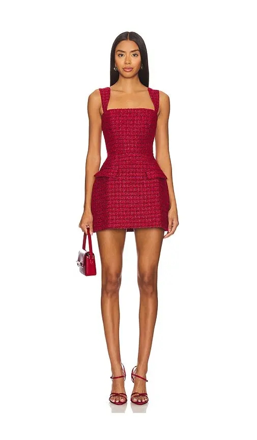 Amanda Uprichard Bethany Skort Romper - Red