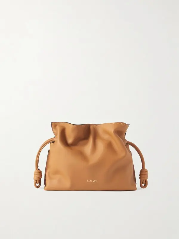 Loewe Flamenco Mini Leather Clutch - Brown