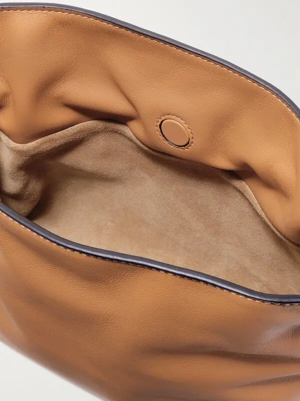 Loewe Flamenco Mini Leather Clutch - Brown