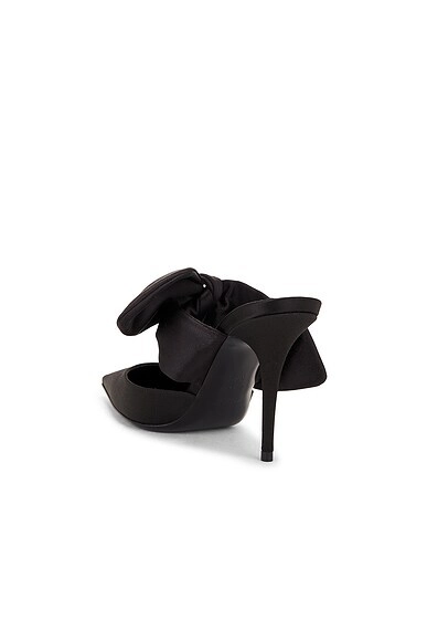 Saint Laurent Killer Mule" In Black Satin With Knot Detail