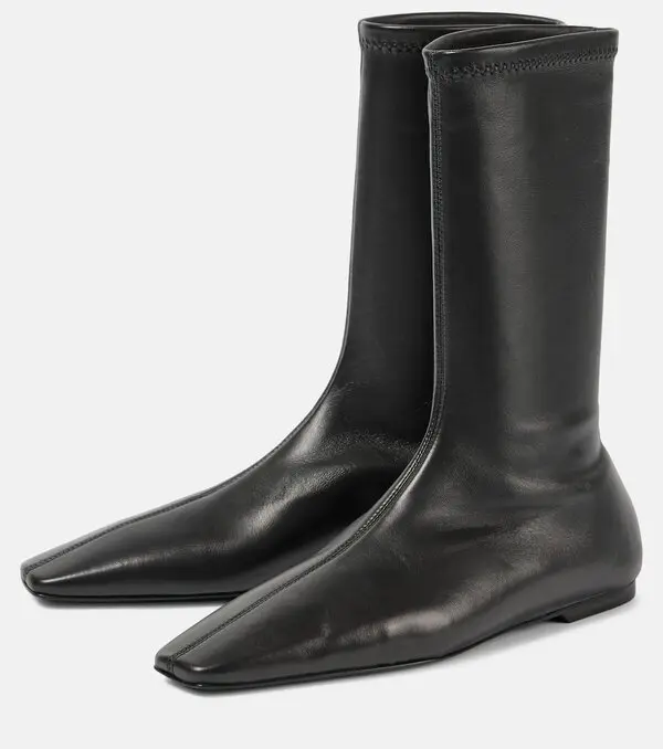 TOTEME Leather Sock Boots