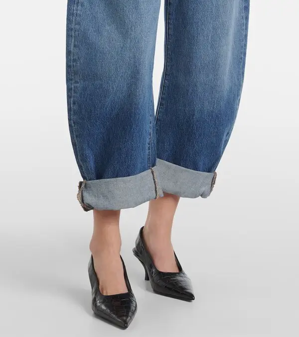 FRAME The Bubble Barrel-leg Jeans In Westbury