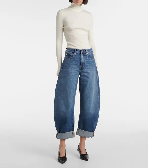 FRAME The Bubble Barrel-leg Jeans In Westbury