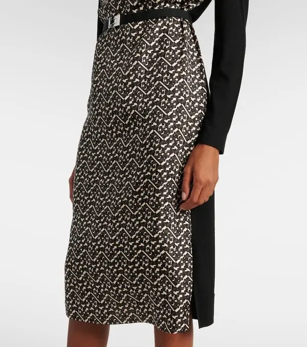 Tory Burch Belted Wool Midi Dress