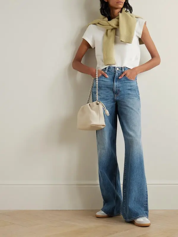 SLVRLAKE Eva High-rise Wide-leg Organic Jeans