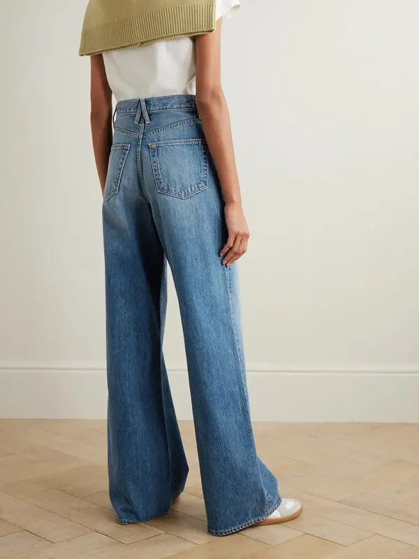 SLVRLAKE Eva High-rise Wide-leg Organic Jeans