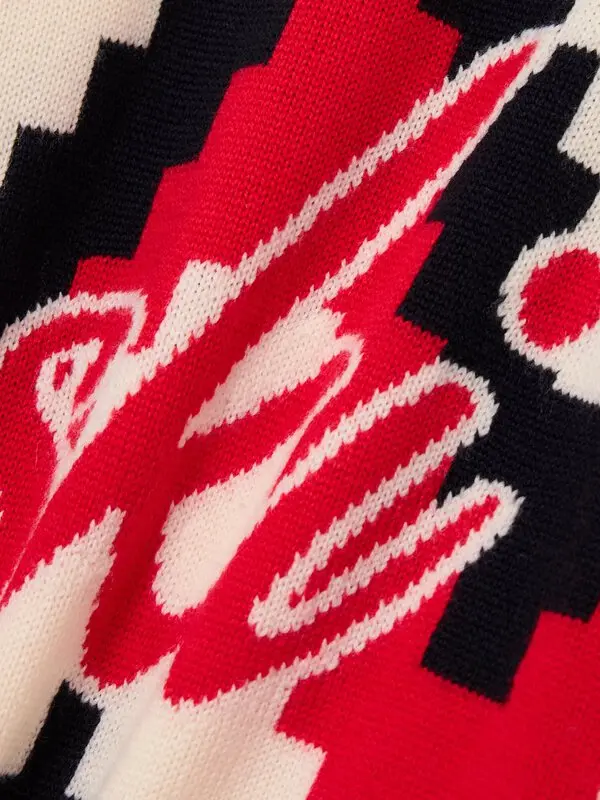 Perfect Moment Intarsia Merino Wool Turtleneck Sweater