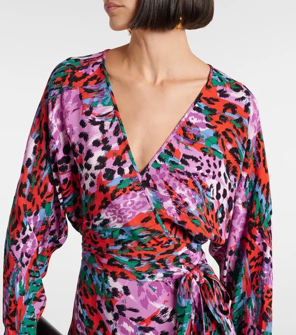 Diane Von Furstenberg Eloise Leopard-print Midi Wrap Dress