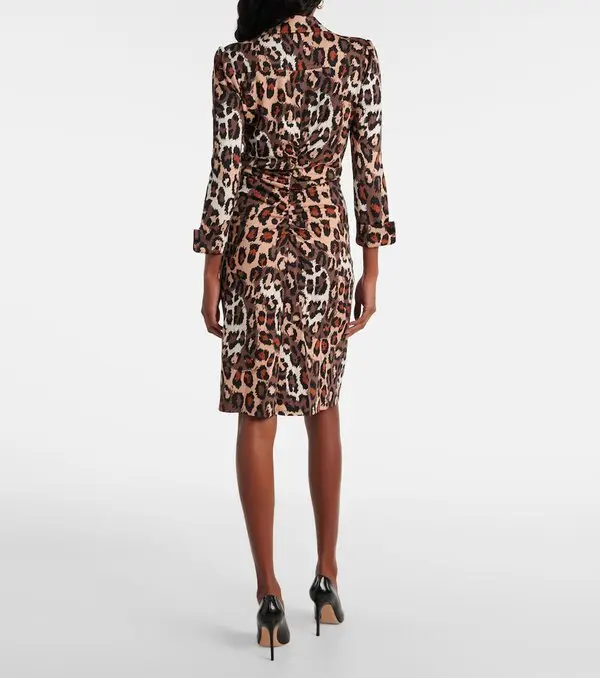 Diane Von Furstenberg Leopard-print Midi Dress