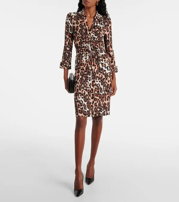 Diane Von Furstenberg Leopard-print Midi Dress