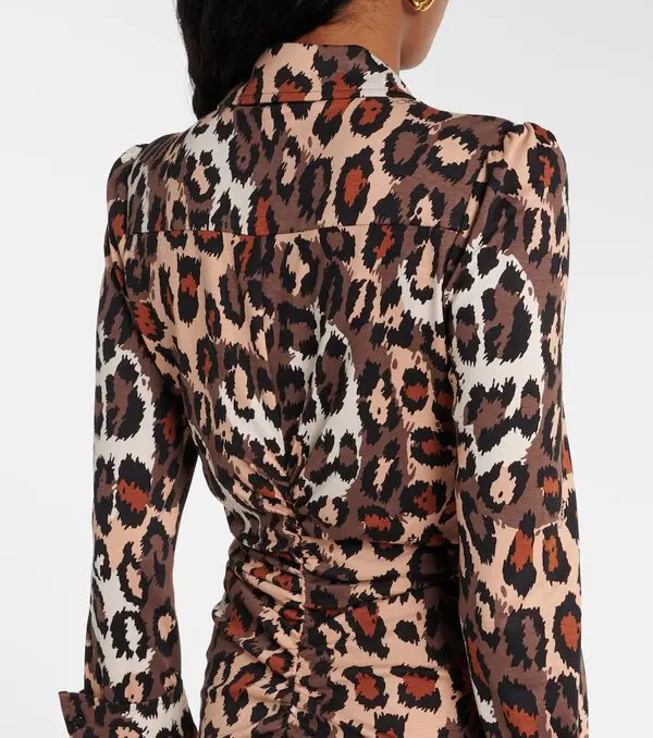 Diane Von Furstenberg Leopard-print Midi Dress