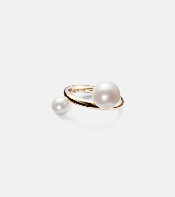 Sophie Bille Brahe La Grace 14kt Yellow And Pearl Ring - Gold