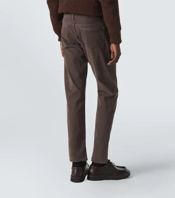 FRAME Mid-rise Slim Twill Pants - Brown