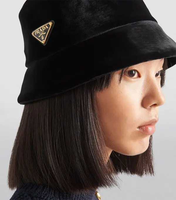 Prada Velvet Bucket Hat