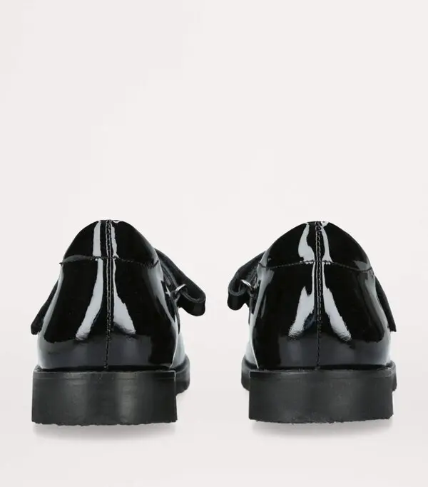 PAPOUELLI Emilia Patent Leather Mary Janes - Black