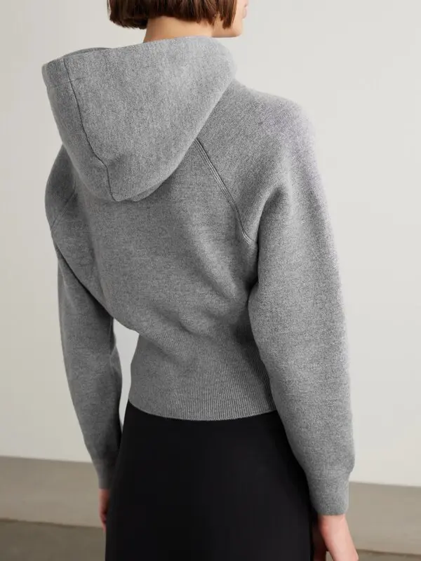 PATOU Appliquéd Merino Wool-blend Hoodie
