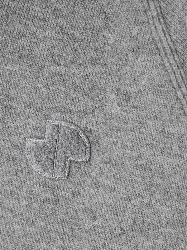PATOU Appliquéd Merino Wool-blend Hoodie