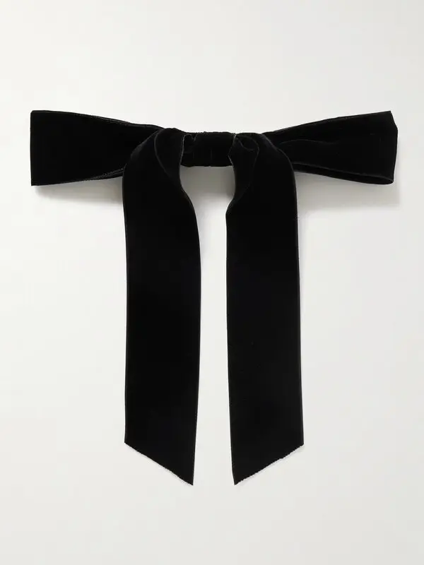 JENNIFER BEHR Velvet Bow Hair Clip - Black
