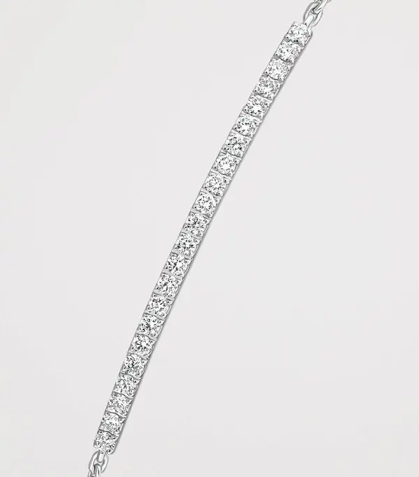 Messika Gatsby White Gold Diamond Pavé Chain Bracelet - Silver