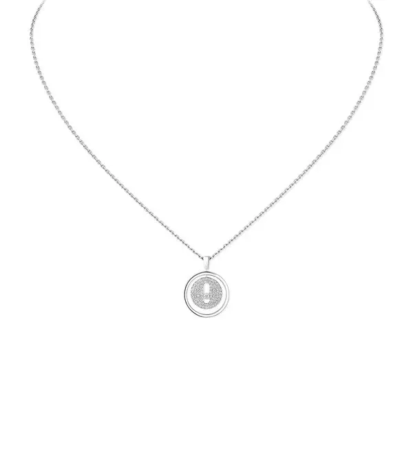 Messika Lucky Move White Gold And Diamond Necklace - Silver