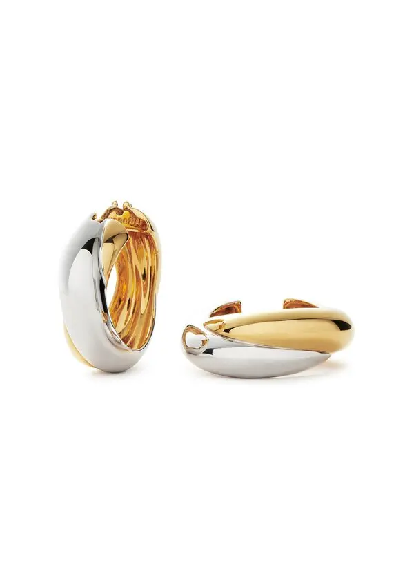 MISSOMA X Lucy Williams Entwine Two-tone Hoop Earrings - Silver