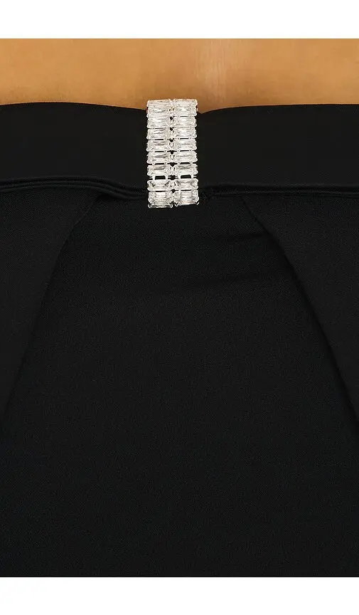 NANA JACQUELINE Bow Detail Crepe Mini Dress
