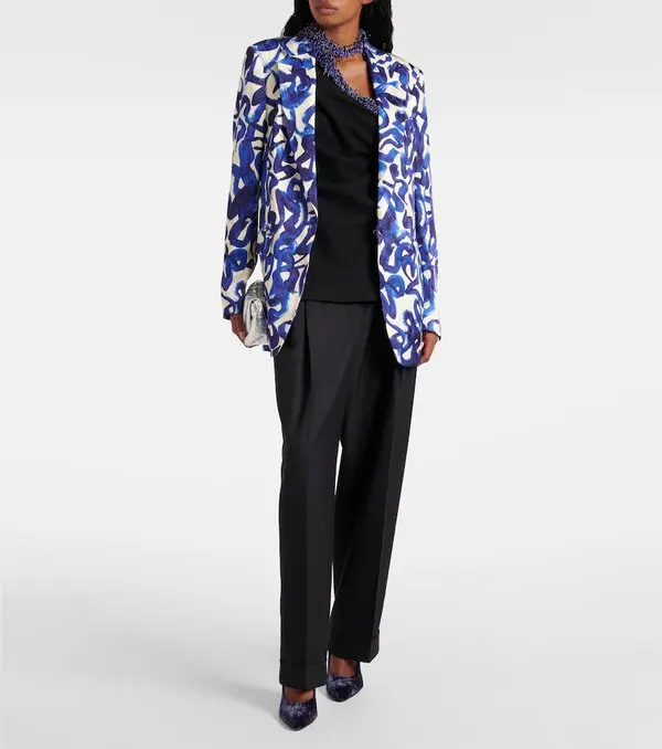 Dries Van Noten Printed Viscose Blazer