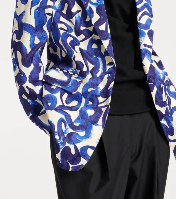 Dries Van Noten Printed Viscose Blazer
