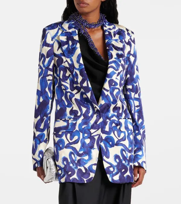 Dries Van Noten Printed Viscose Blazer