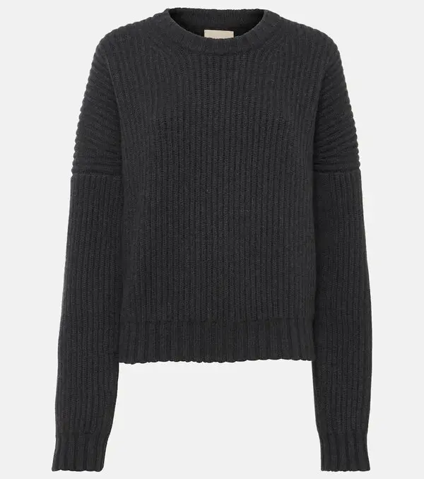 Khaite Manuela Ribbed-knit Cashmere Sweater - Black