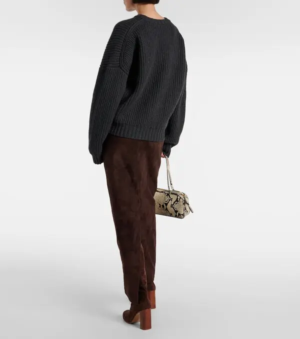 Khaite Manuela Ribbed-knit Cashmere Sweater - Black