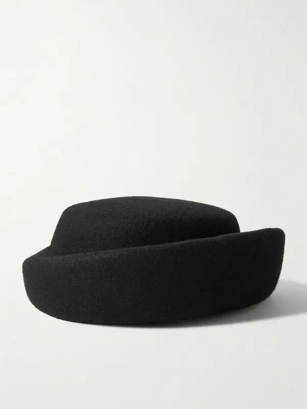 GIGI BURRIS MILLINERY Laura Wool-felt Pillbox Hat - Black