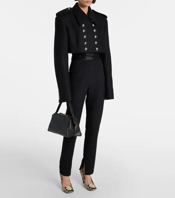 Khaite The Leara Cropped Wool-blend Jacket