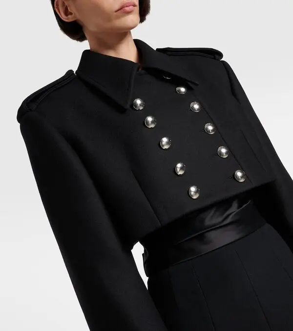 Khaite The Leara Cropped Wool-blend Jacket