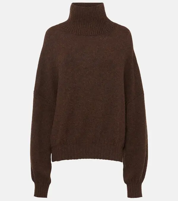 Khaite Morris Cashmere-blend Roll Neck Sweater - Brown