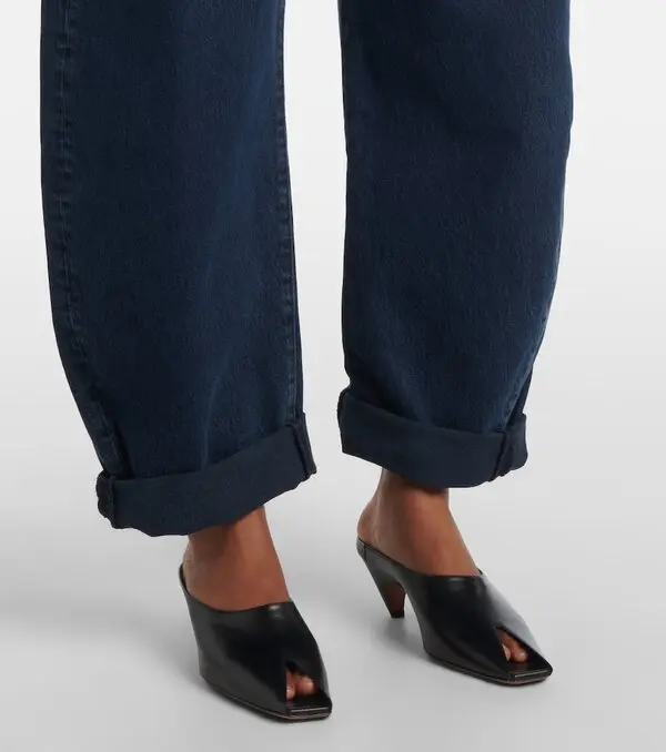 FRAME Bubble High-rise Barrel-leg Jeans In Dorado